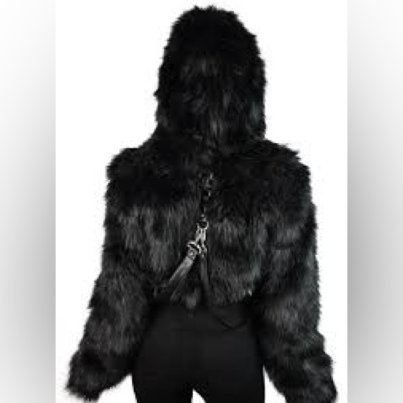 Killstar | Jackets & Coats | Killstar Night Creature Cropped Faux Fur ...